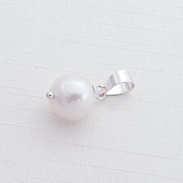 Pearl Sterling Silver Simple Pendant – Silver Scene